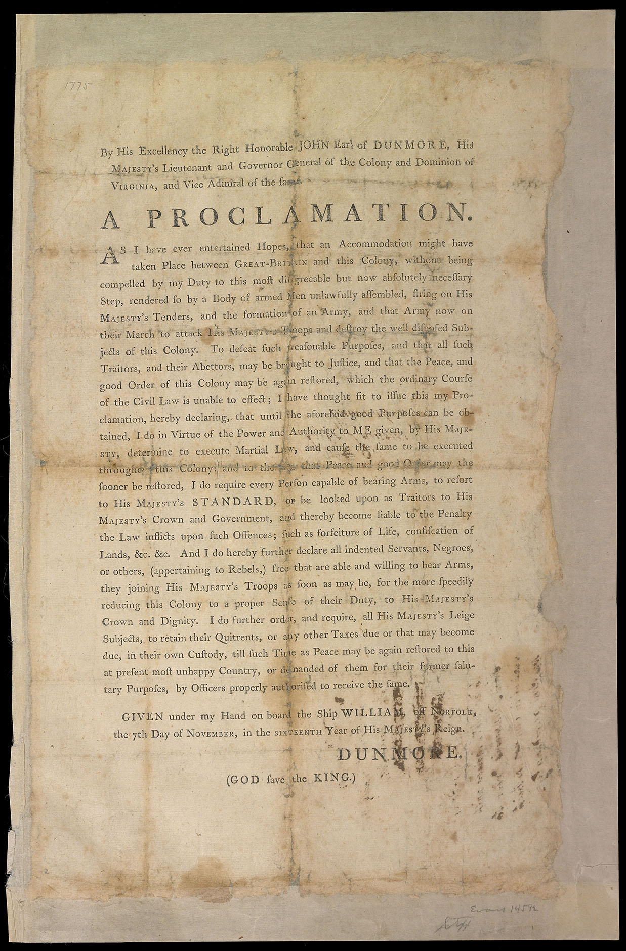 The Philipsburg Proclamation